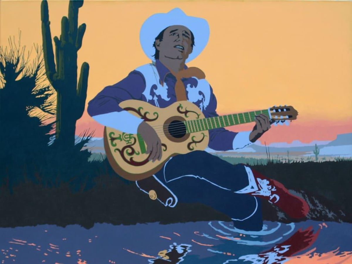 Billy Schenck, Singing Cowboy’s Hero Sunset, Oil, c. 1985 - CultureMap ...