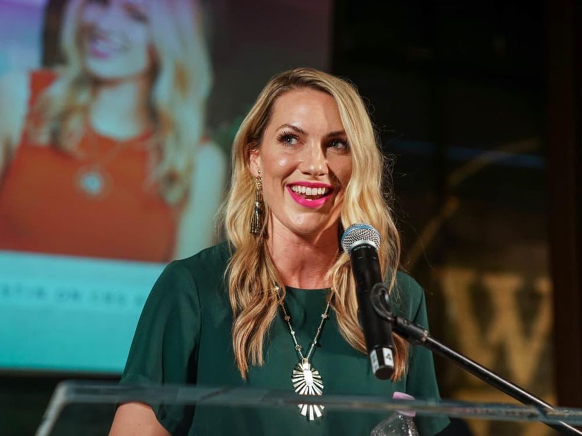 Emcee for the night Taylor Ellison, host of Austin After Hours and We ...