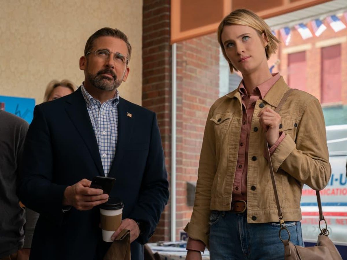 Steve Carell and Mackenzie Davis in Irresistible. - CultureMap San Antonio